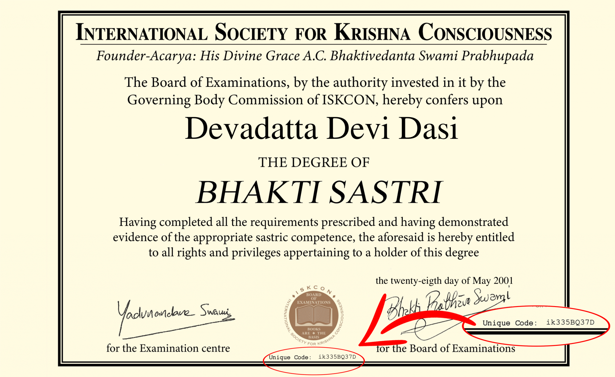 Verify Certificate | ISKCON Ministry of Education