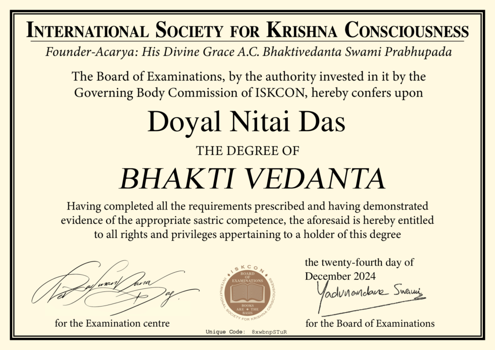 Verify Certificate | ISKCON Ministry of Education